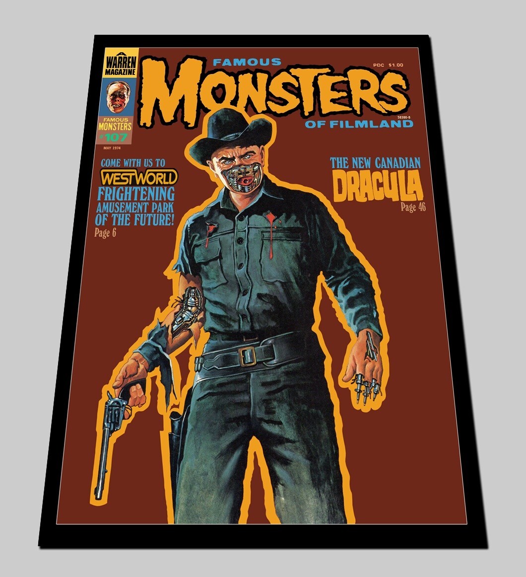 FAMOUS MONSTERS OF FILMLAND #107-Warren Magazine Cover 1974-18” X 24 ...