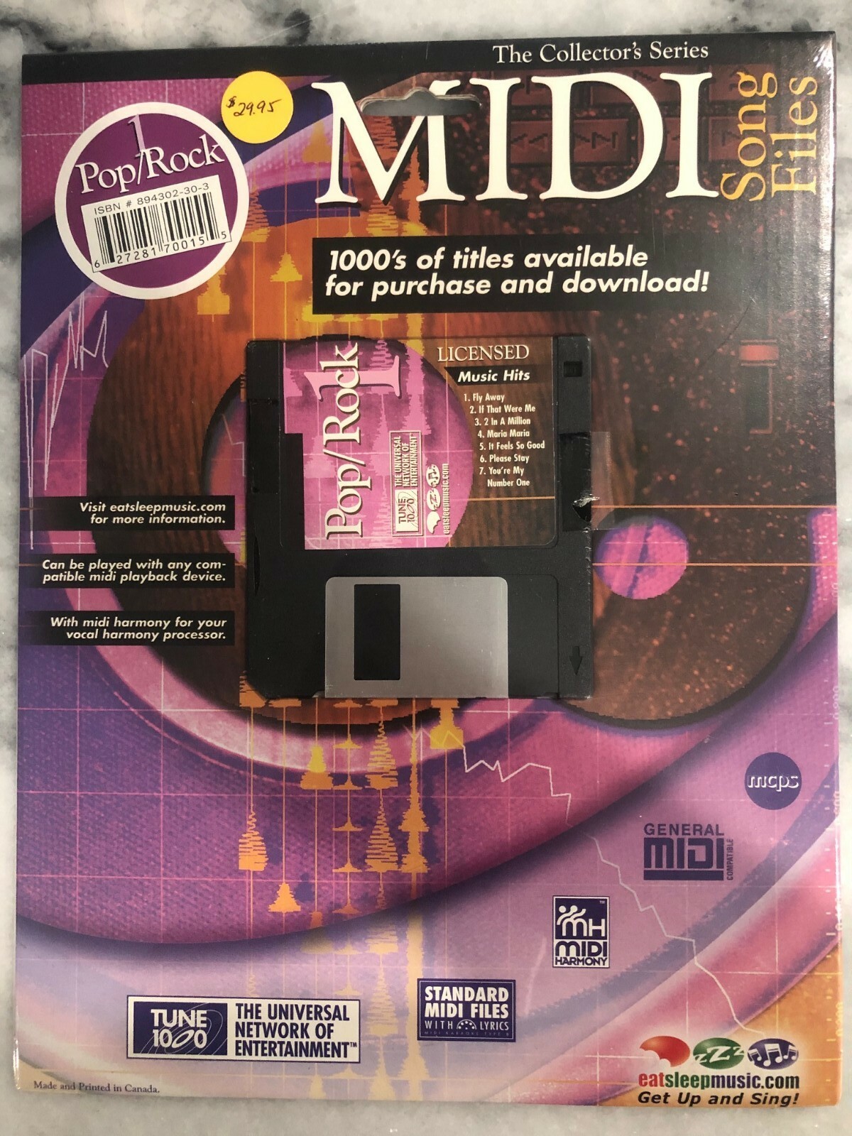 MIDI Song Files for Piano "Pop/Rock" 7 Songs | eBay
