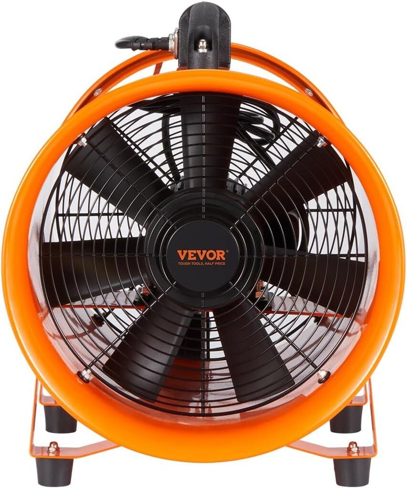 Utility Blower Fan 12 Inch 585W 3198 CFM Heavy Duty Cylinder Axial ...