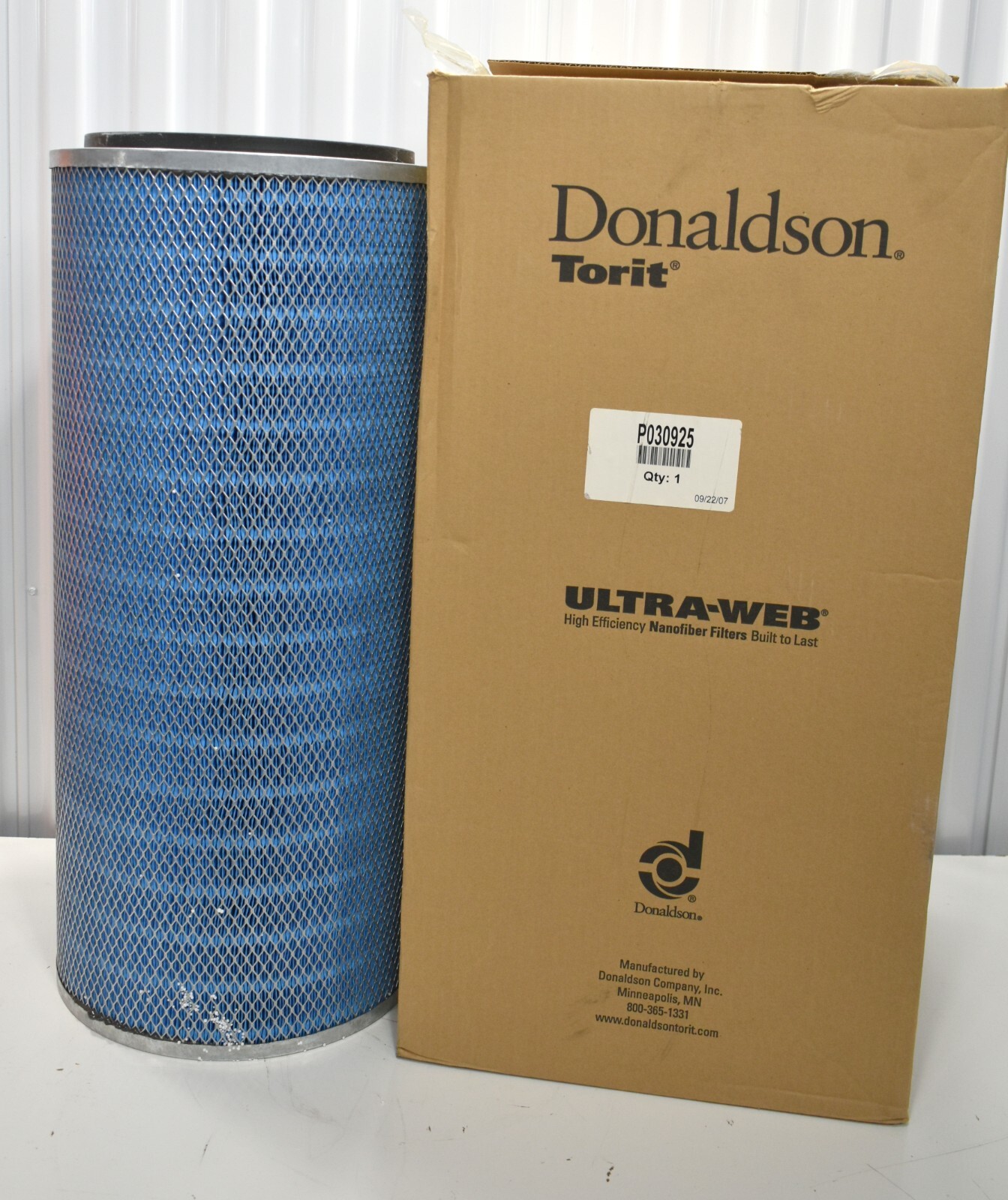 Donaldson Torit P030925, Ultra-Web Flame Retardant Cartridge Filter ...