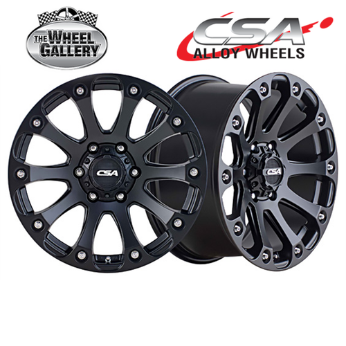 CSA Bullet 18x9 6/139.7 20P Satin Black Set of Alloy Wheel Wheels | eBay