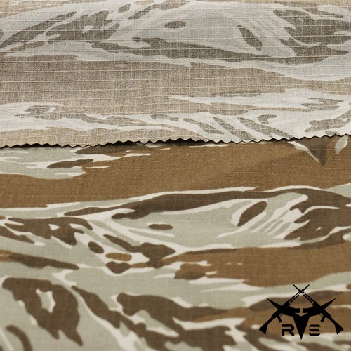 Green / Desert Tiger Stripe Camouflage Nylon Cotton Plaid Helmet cover ...