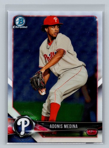 2018 Bowman Draft Chrome #BDC-128 Adonis Medina Philadelphia Phillies ...