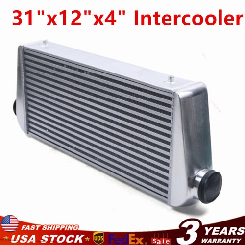 4" 1000HP 31x12x4 Inch Aluminum I/O FMIC Front Mount Intercooler Core 5 ...