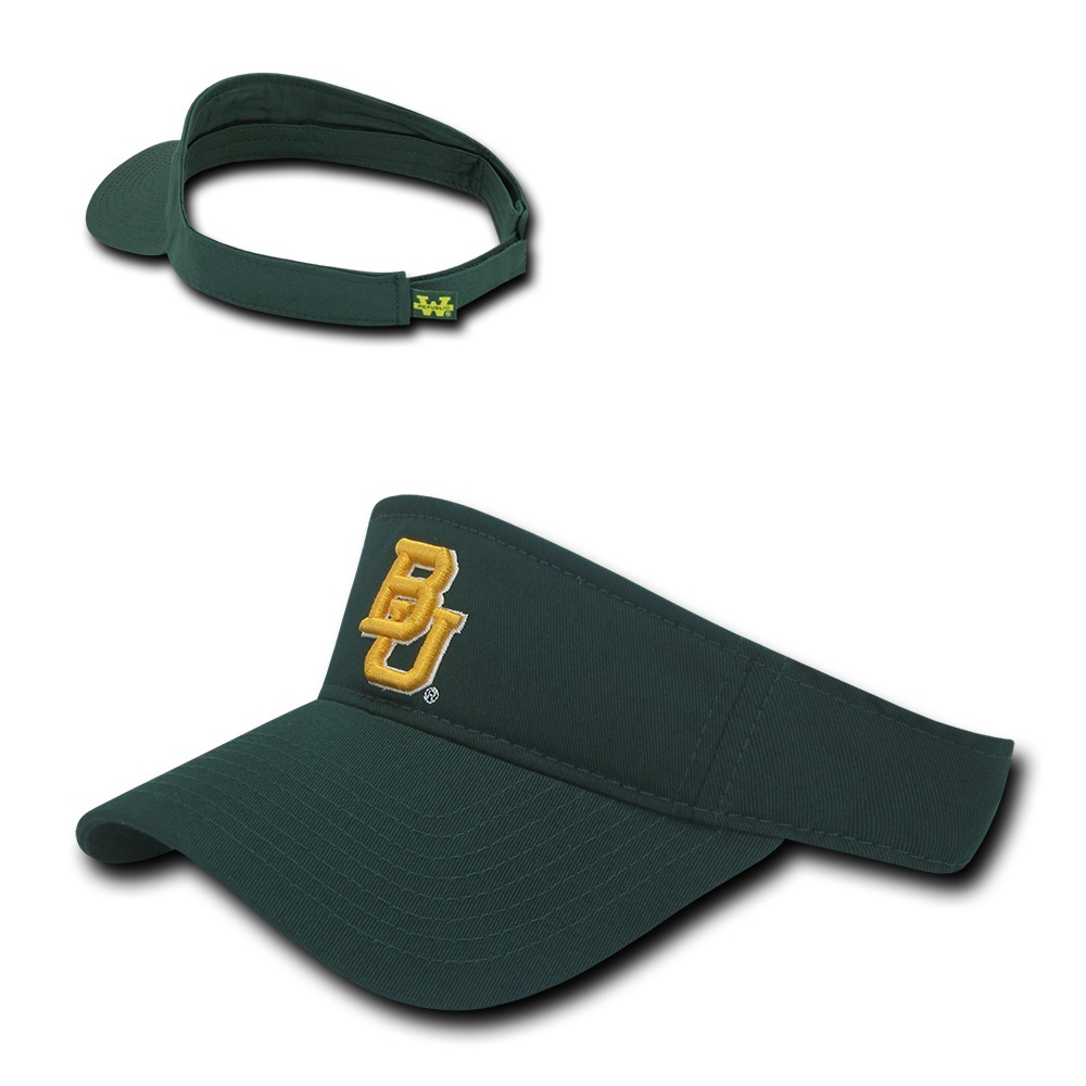 Hunter Green Baylor University BU Bears NCAA Cotton Polo Sun Golf Visor ...