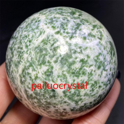 1pc 360g+ Natural Qinghai jade Ball Quartz Crystal Sphere Reiki Healing ...