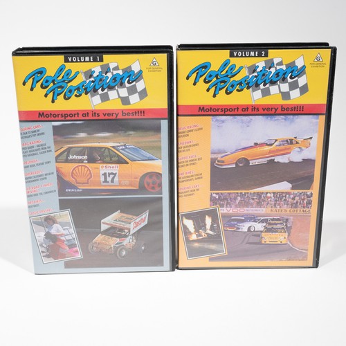 Pole Position 1 & 2 Vintage Motorsport VHS Tapes Racing Drag Dirt Bikes ...