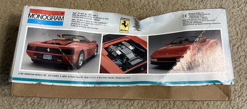 1991 Monogram Ferrari Testarossa Convertible 1:24 Model Kit - Open Box ...