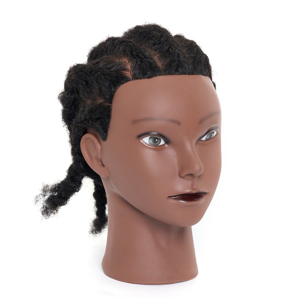 8 inch Afro Training Head Cosmetology Styling Mannequin Doll With ...