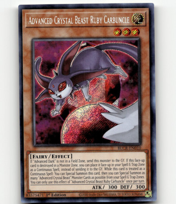Yugioh Advanced Crystal Beast Ruby Carbuncle Battles of Legend: Crystal ...