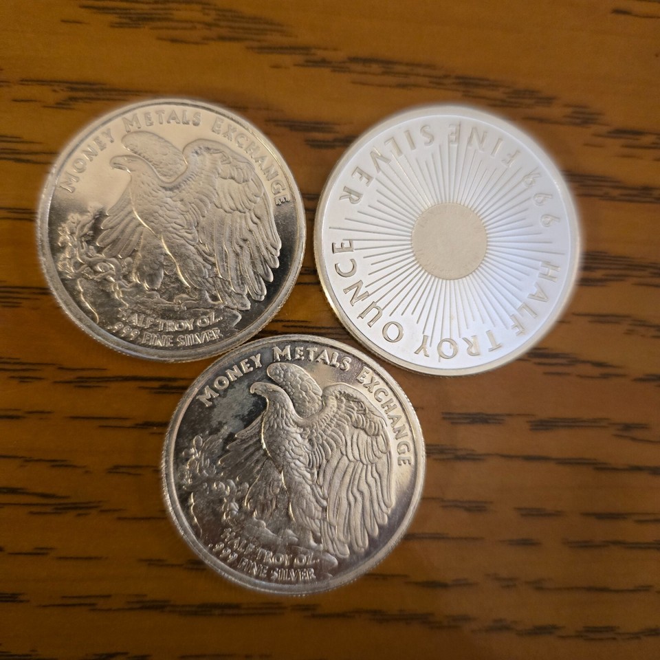 3 half ounce silver rounds, BU .999 fine | eBay