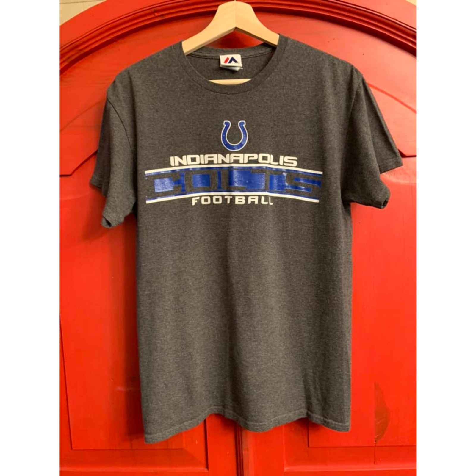 Indianapolis Colts Football NFL EUC Charcoal Grey T-Shirt Tee Shirt ...
