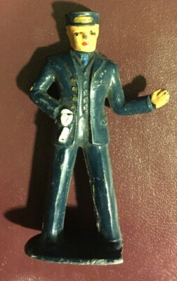 VINTAGE LEAD TOY TRAIN CONDUCTOR 3” B21 | eBay