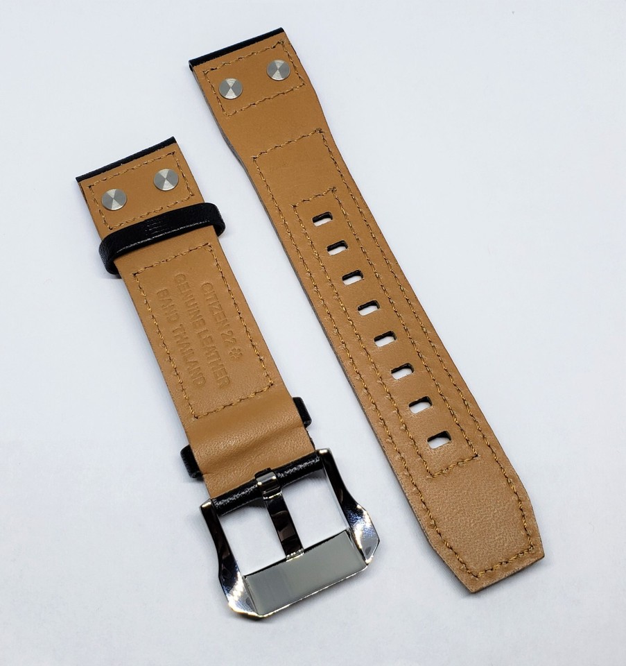 Original Citizen NightHawk 22mm BX1010-02E Black Leather Watch Band ...