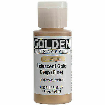 Golden 0002455-1 Fluid Acrylic Paint 1oz Iridescent Gold Deep for sale ...