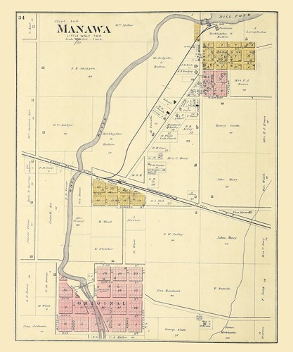 1889 Town Map of Manawa Waupaca County Wisconsin | eBay