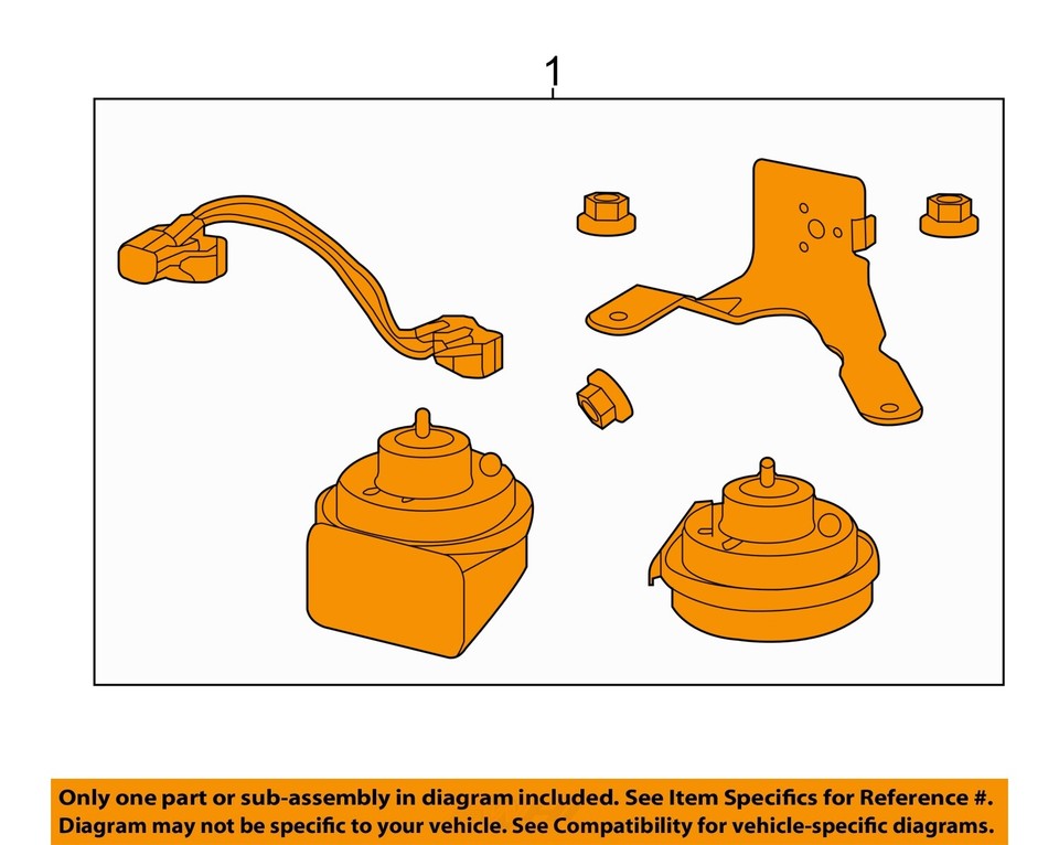 2015-2020 CHEVY IMPALA 2013 MALIBU DUAL HORN NEW GM # 23343361 | eBay