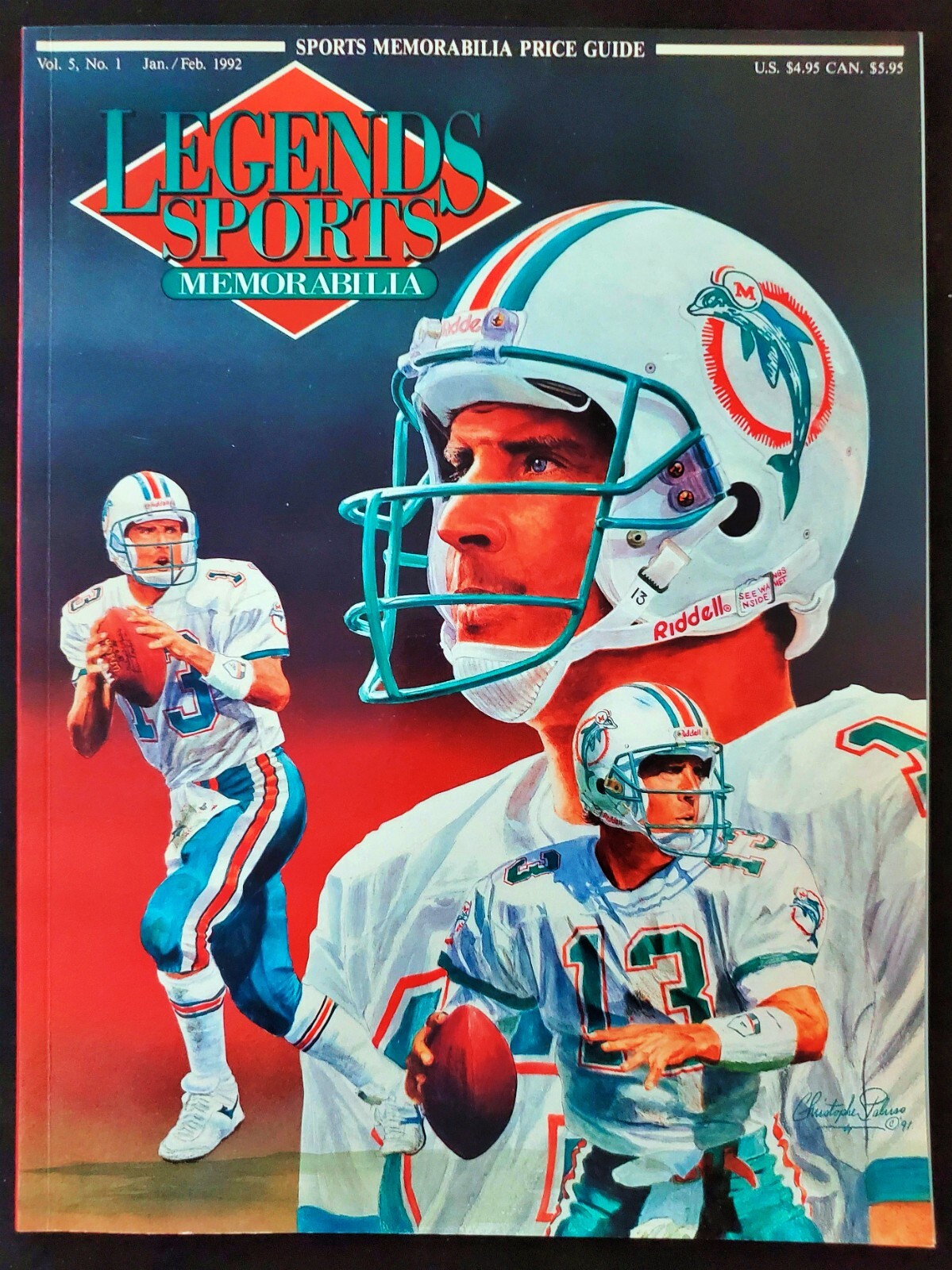 Legends Sports Memorabilia Price Guide Mag Miami Dolphins Vol 5 No 1 ...