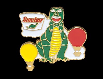 Official Sinclair Oil Dino Dinosaur Balloon Hat Lapel Pin Sign Logo NOS ...