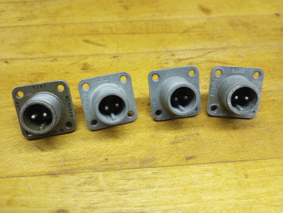 (1) BENDIX 10SL-4P Connector 2 pin male chassis mount USED LOT (36) | eBay