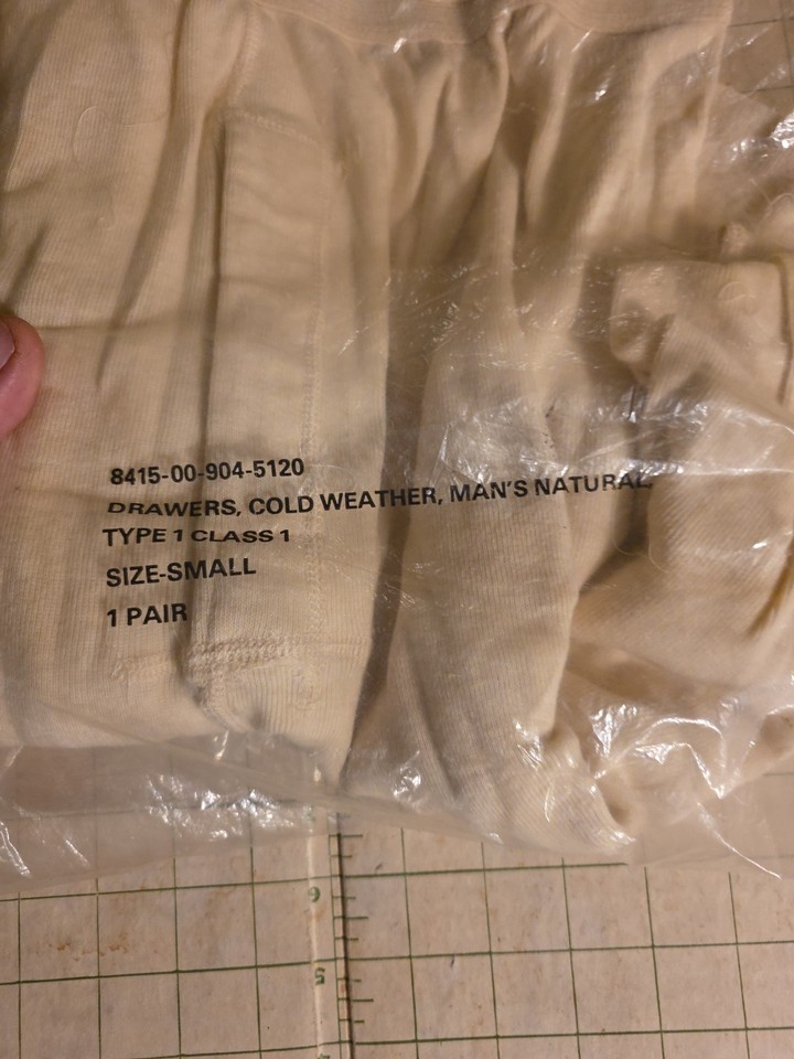 Vtg New US Military Cold Weather Drawers Thermal Underwear Man's ...