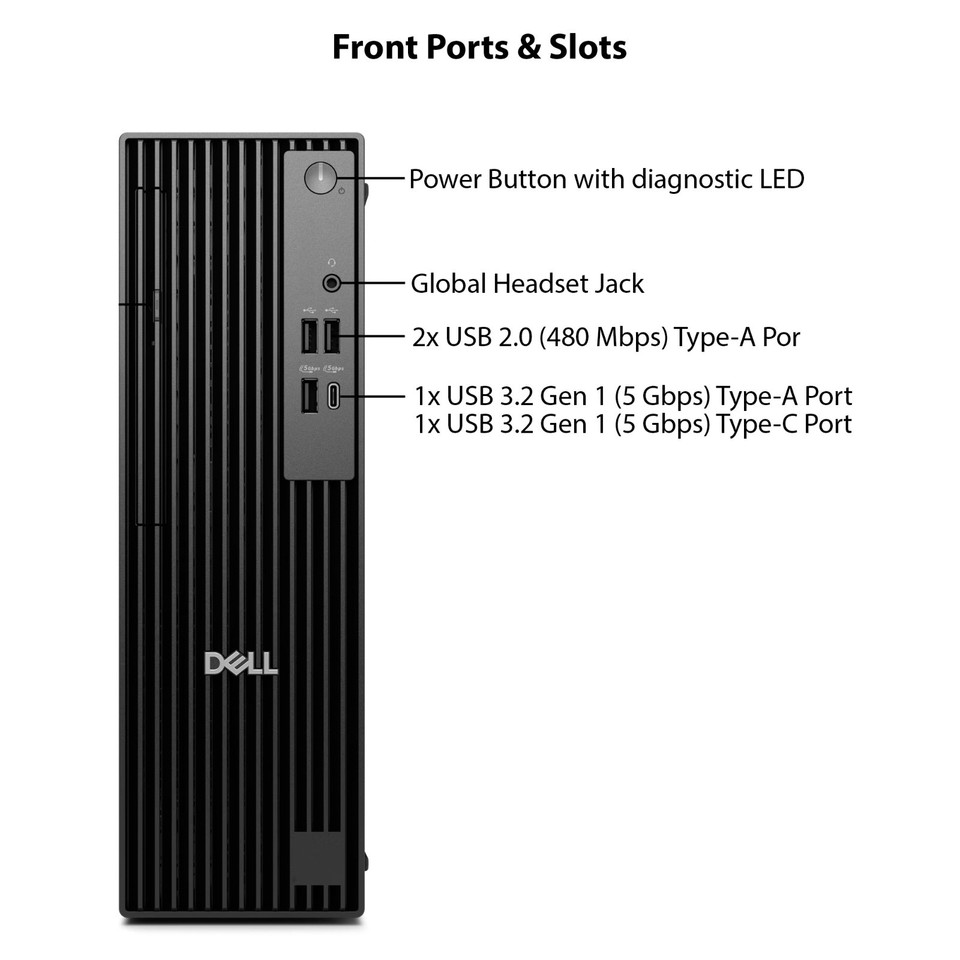 Dell Pro Slim QCS1250 SFF - Ultra 5 235, 16GB RAM, 4TB SSD, UHD 770 Win ...