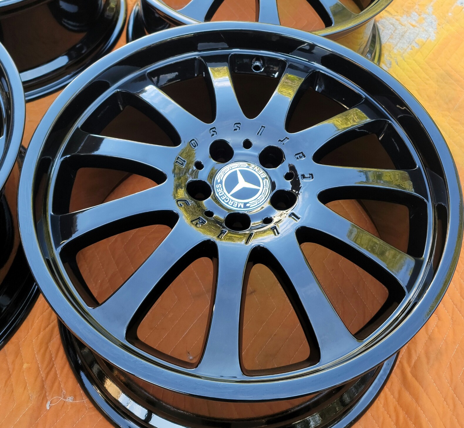 20" NEW BLACK GENUINE MERCEDES S63 S65 S550 CL65 CARLSSON WHEELS RIMS ...