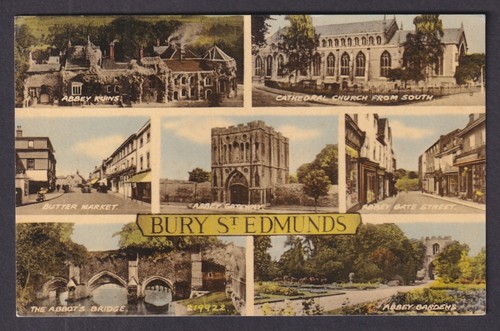 Vintage Postcard United Kingdom Bury St Edmunds Views | eBay
