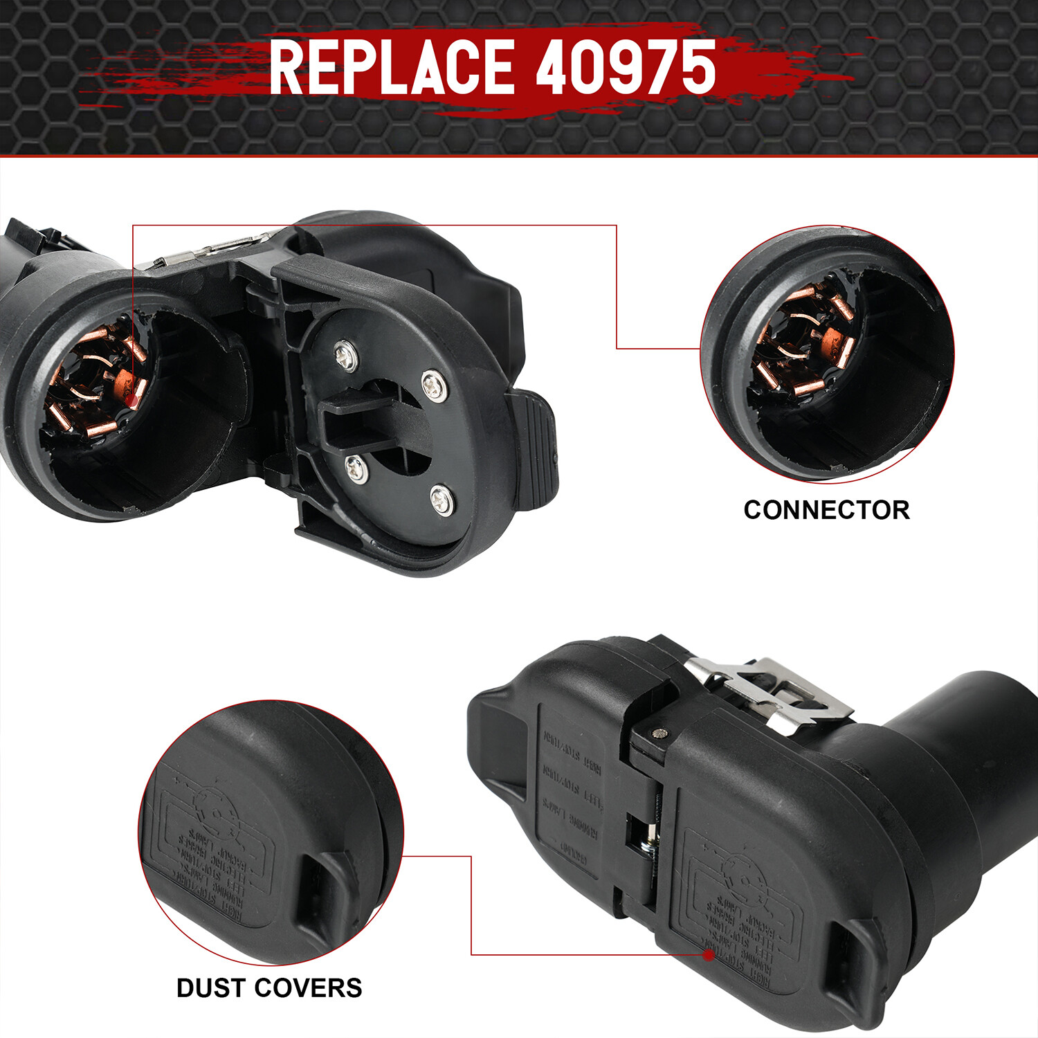 Multi-Tow 7 Blade and 4 Flat Trailer Plug Wiring Connector For Ford GMC ...