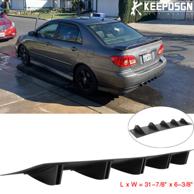 For Toyota Corolla Rear Lip Bumper Diffuser Shark Fin Spoiler Wing Lip ...
