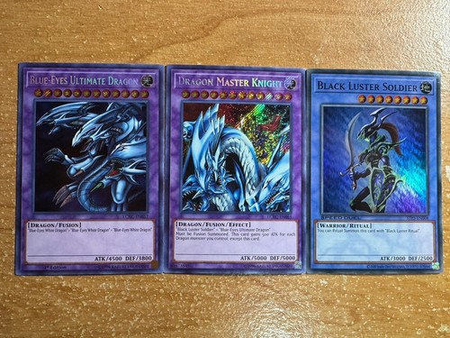 🔥 Yugioh ALL 3: Dragon Master Knight & Blue-Eyes Ultimate & Black ...