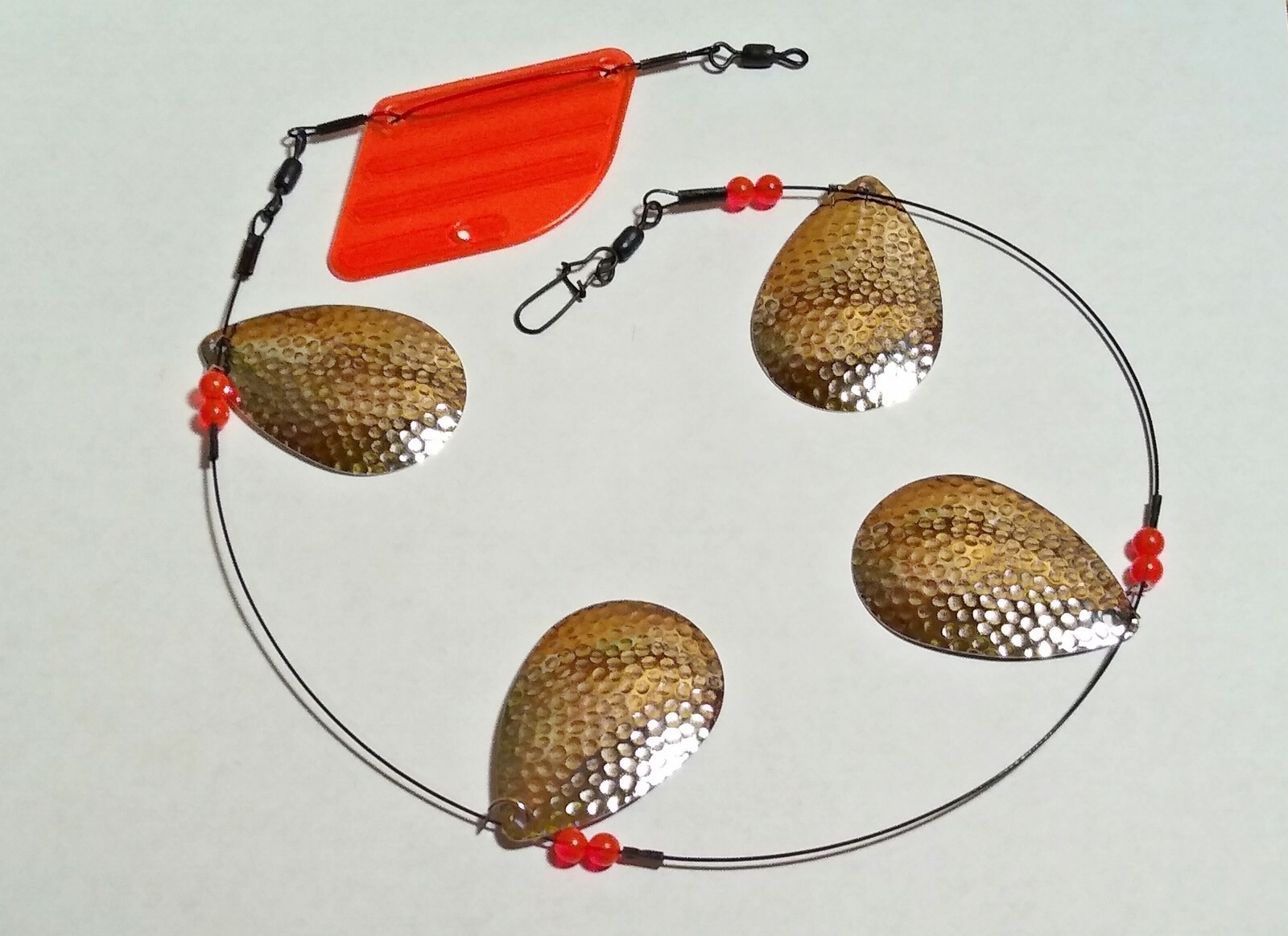 1 Custom 24" Troll Pop Gear Trolling Rig Trout Walleye Pike Fishing ...