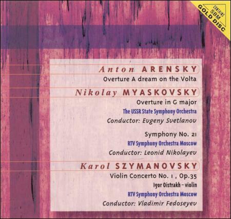 Anton Arensky: Overture A dream on the Volga; Nikolay Myaskovsky ...