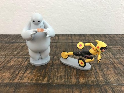 Disney's Big Hero 6 PVC Action Figures Baymax & Gogo Tomago Cake Topper ...