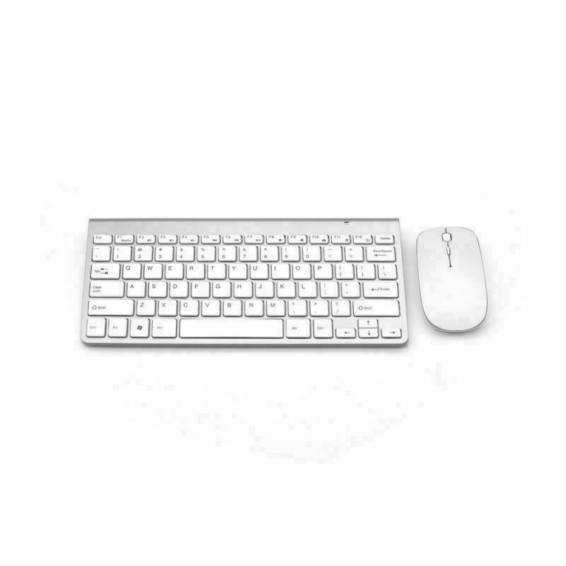 Silver Wireless Keyboard & Cordless Mouse Set 2.4G for Latptop Desktop ...