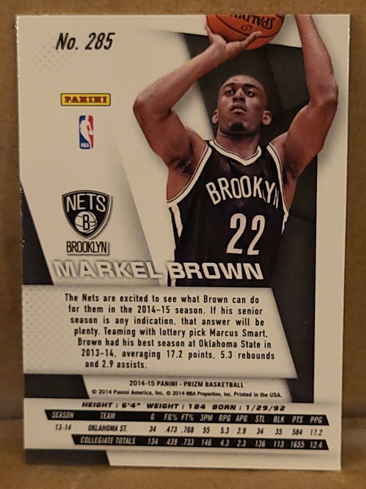 2014-15 Markel Brown Rookie Rc Panini Prizm | eBay