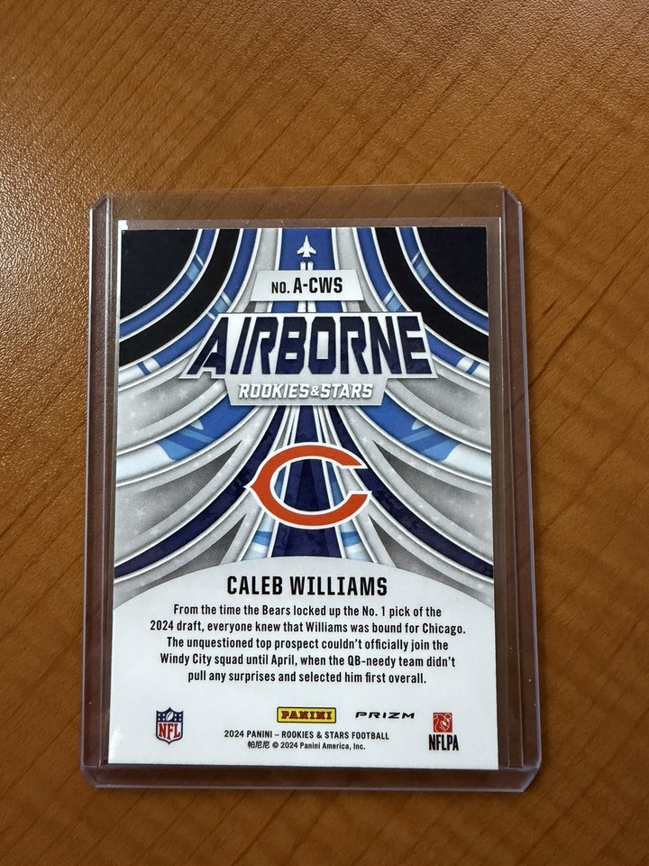 2024 Panini Rookies & Stars Caleb Williams Airborne Red Plaid Rookie RC ...