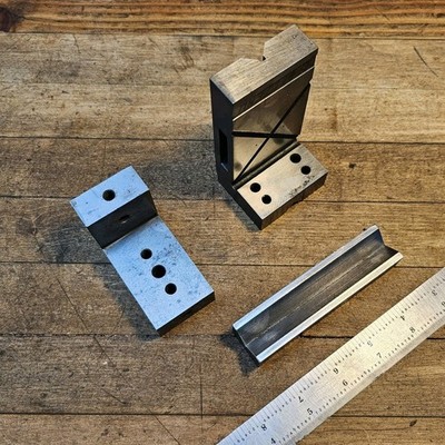 Setup V-Block & ANGLE BLOCKS MACHINIST Set • HSS Bored & Threaded ☆US ...