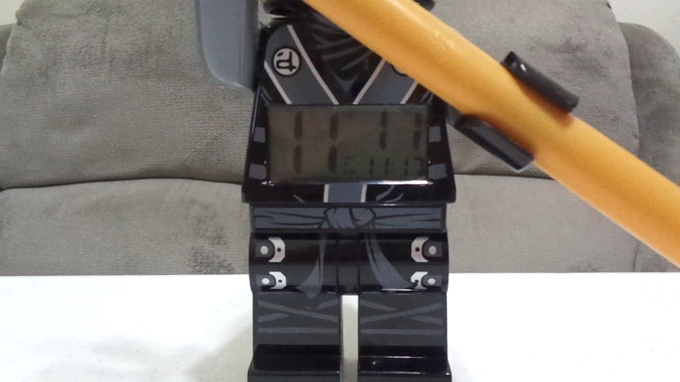 LEGO Cole Ninjago Ninja Alarm Clock Minifigure Black Silver - Works | eBay