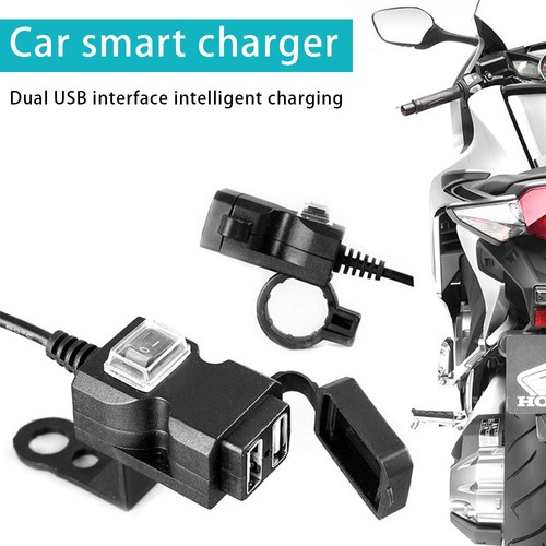 Wasserdicht 12V Motorrad Lenker Dual USB Buchse Steckdose Ladegerät mit ...