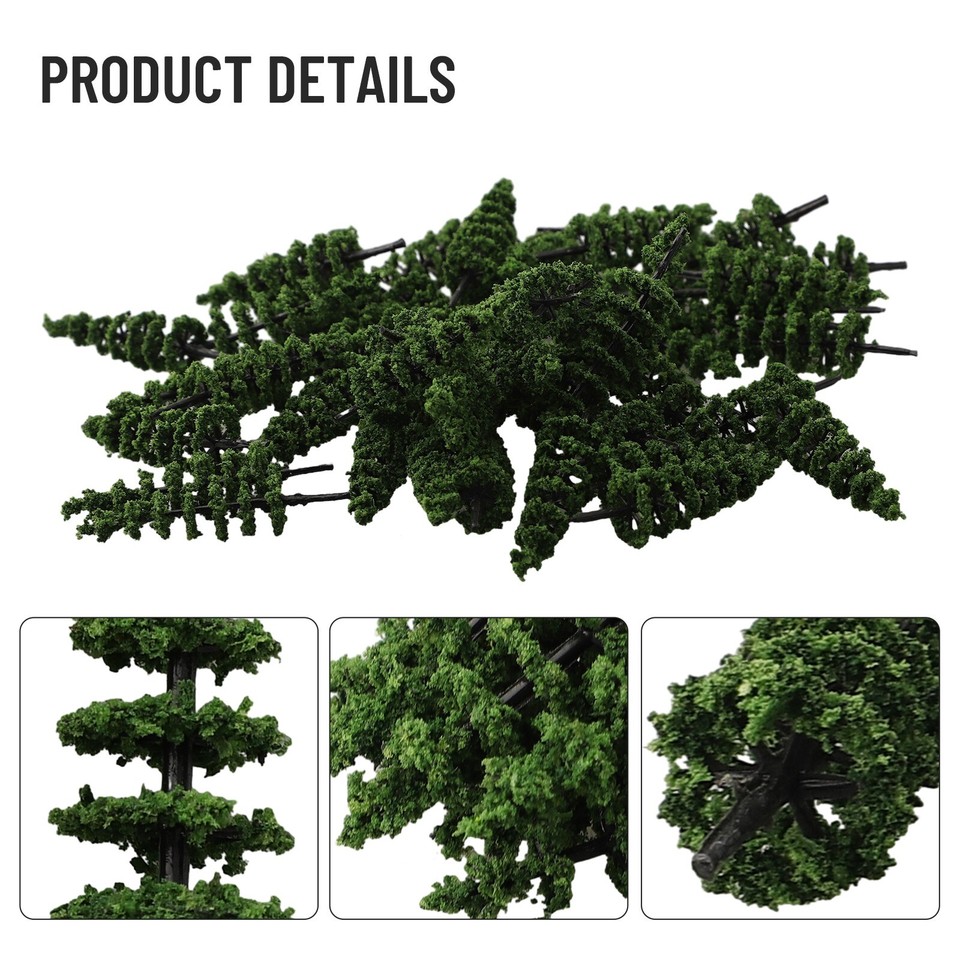 100X Model Railway Layout 1:160 N Scale Tower Trees DIY Model Trees ...