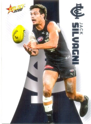 2022 AFL Select Footy Stars Common card 28 Jack Silvagni - Carlton ...