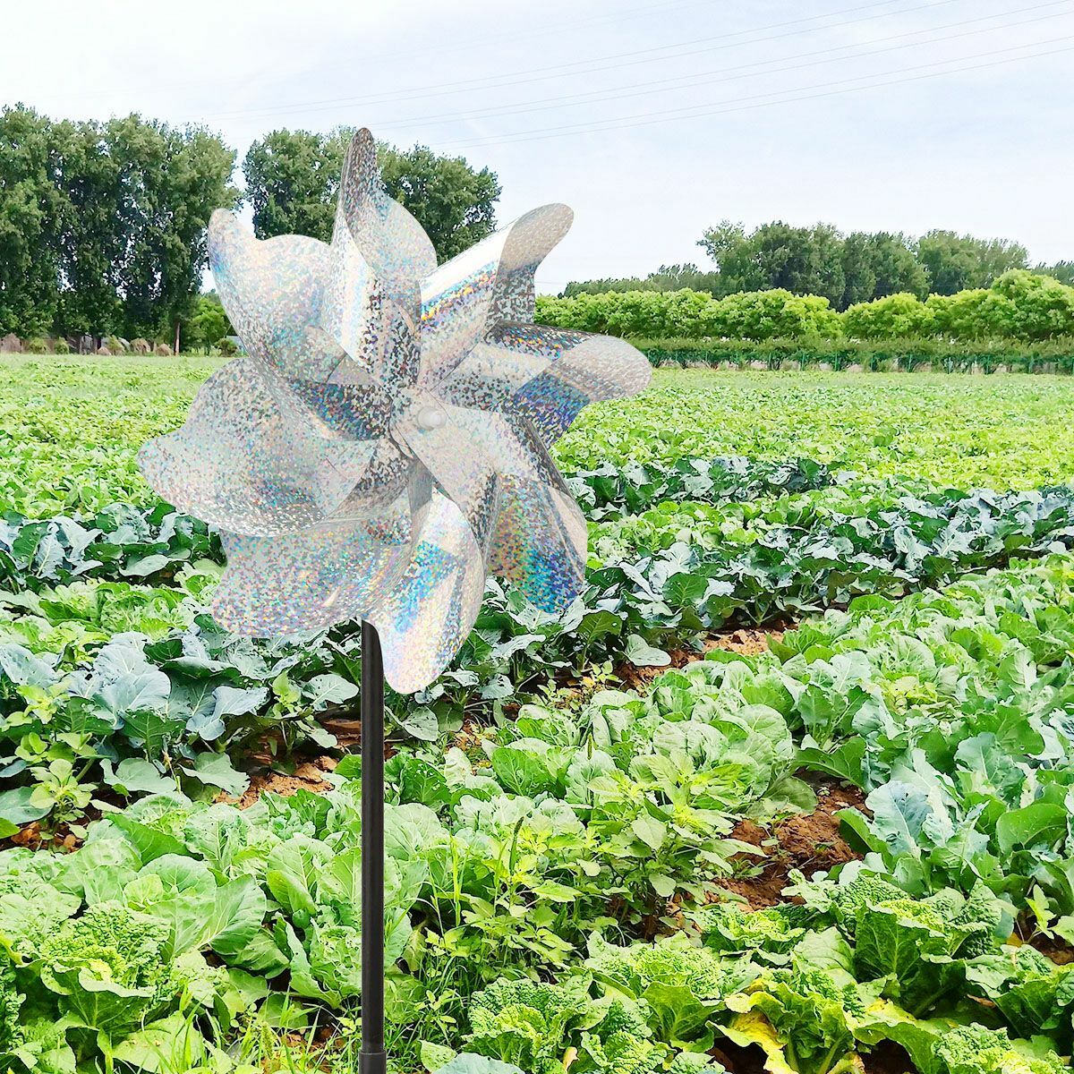 Bird Blinder Reflective Pinwheels Wind Spinner Birds Deterrent Yard ...