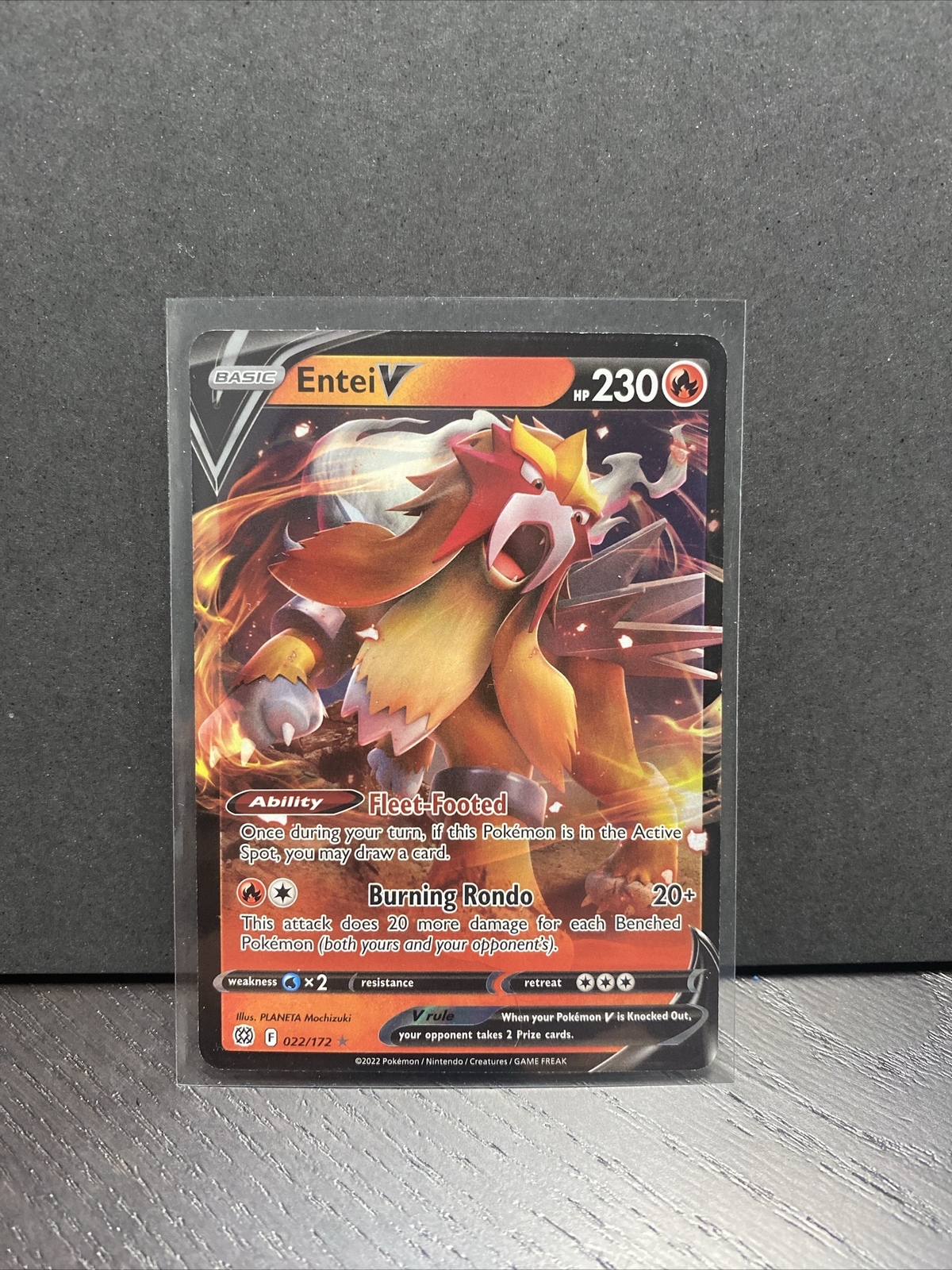 Pokémon TCG Entei V Sword & Shield: Brilliant Stars 022/172 Holo Ultra ...
