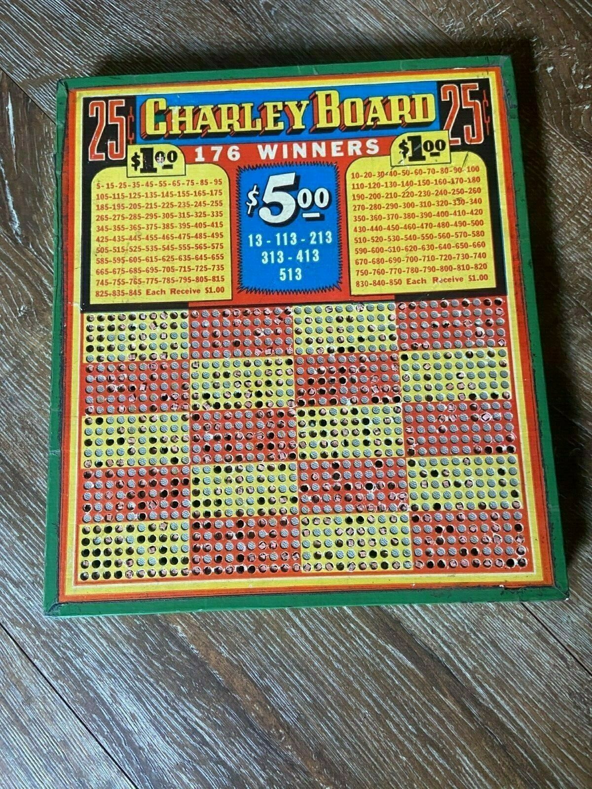 Vintage 25 Cent Charley Punch Board | eBay