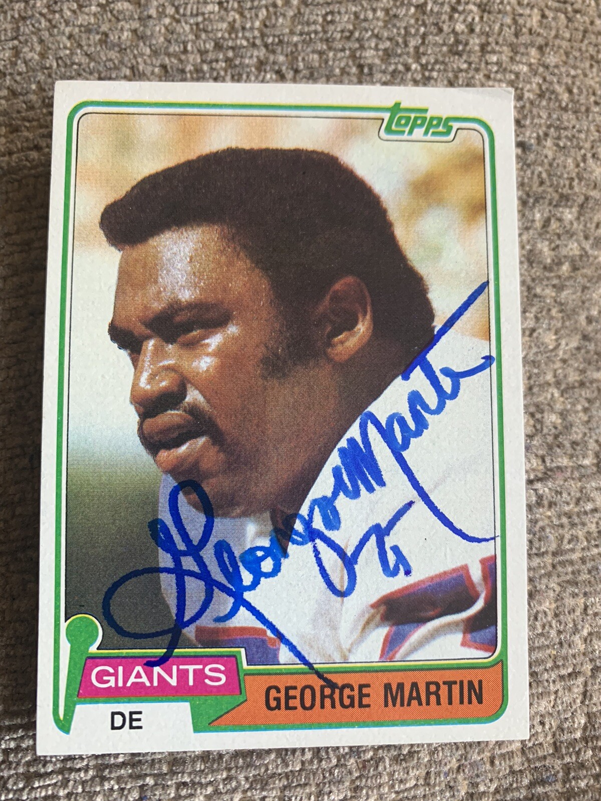 George Martin autographed 1981 Topps football card | eBay