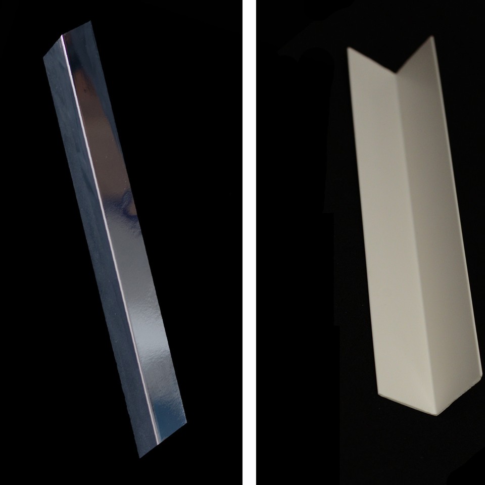 White or Chrome PVC Cladding Trim 90 Degree Rigid Angle 25mm x 25mm x 2 ...