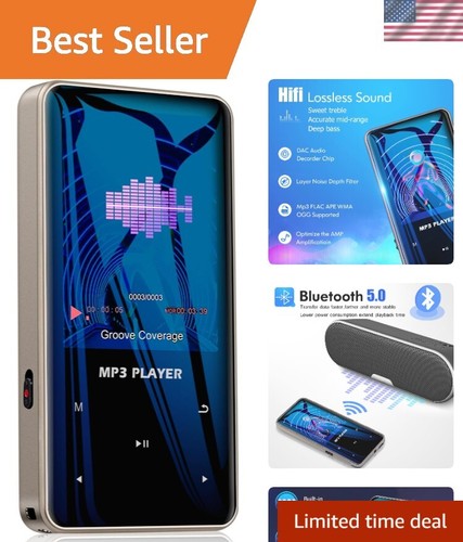 96GB Bluetooth 5.0 MP3 Player - Ultra-Light Metal Shell & FM Radio for ...