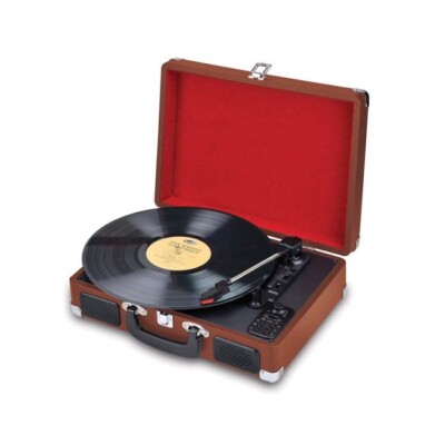 Cocoon Beat Deck Vinyl Record Player 3 Speed Vintage Style Brown. Refb6 ...