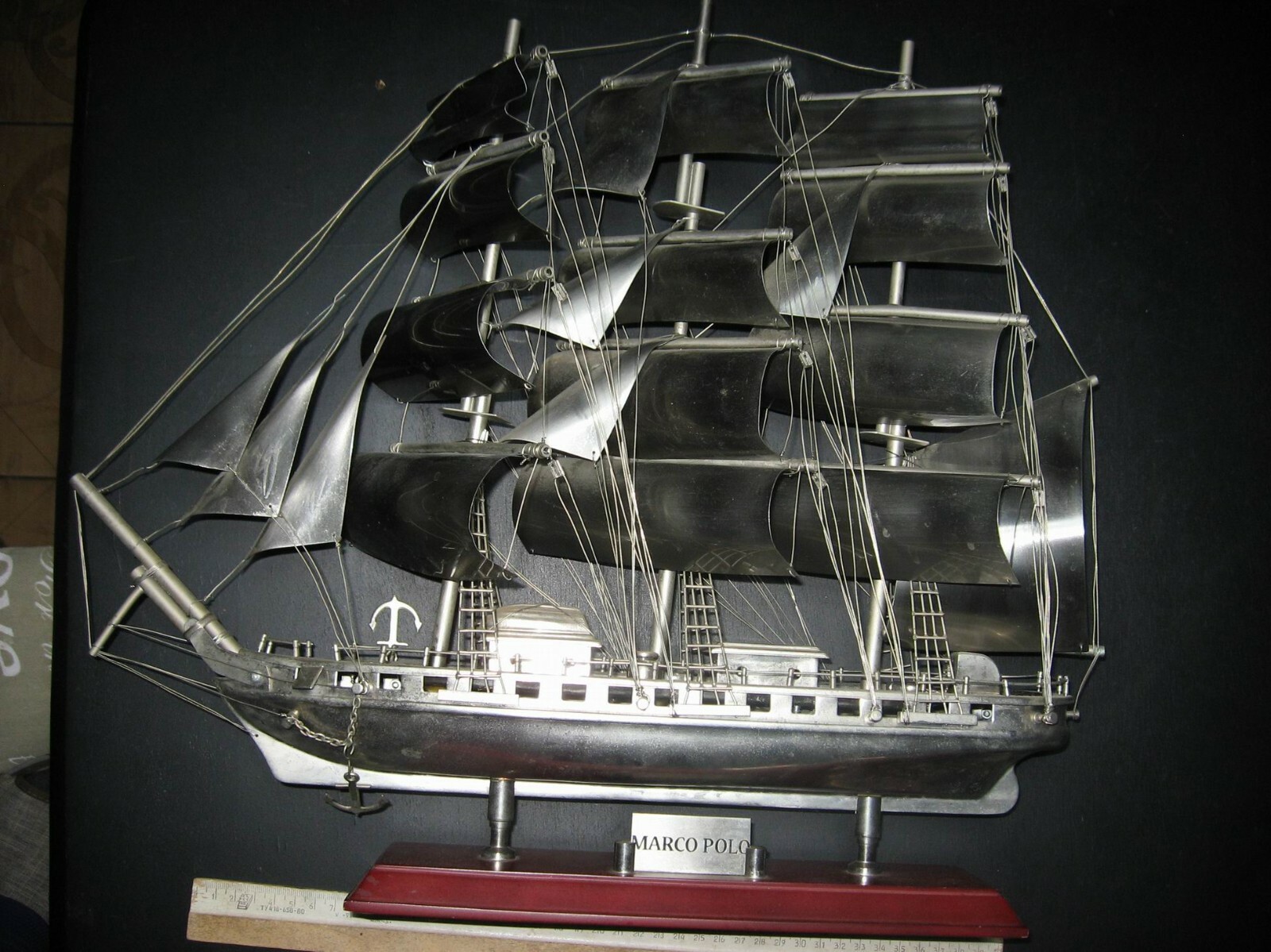 Unique,Metal Sailing Ship Model,Vintage Handmade Sailboat Model ...